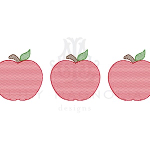 Apple Quick Stitch Embroidery Design Apple Sketch Filled - Etsy