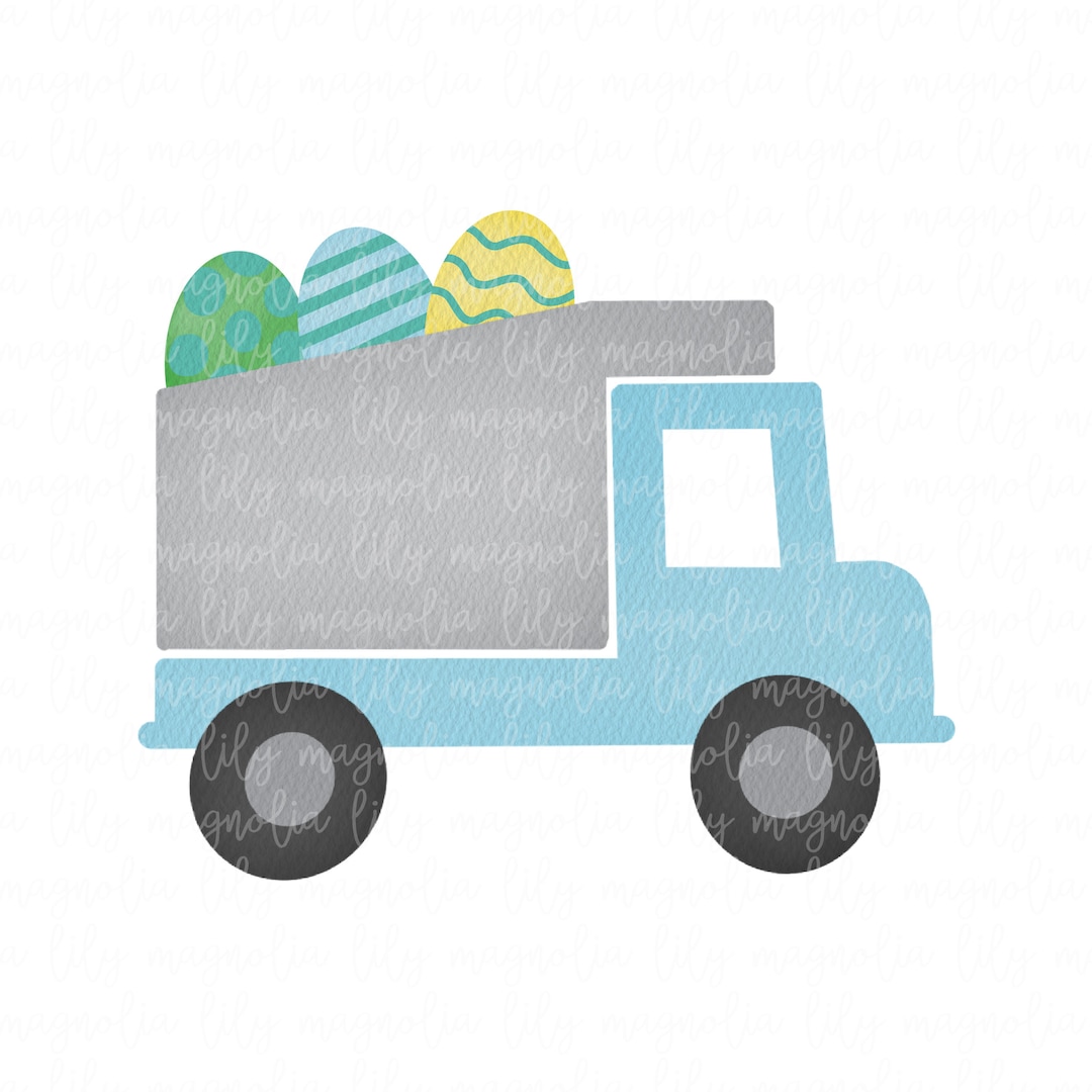 Easter Egg Truck Printable, Easter Truck Clip Art, Watercolor Png ...