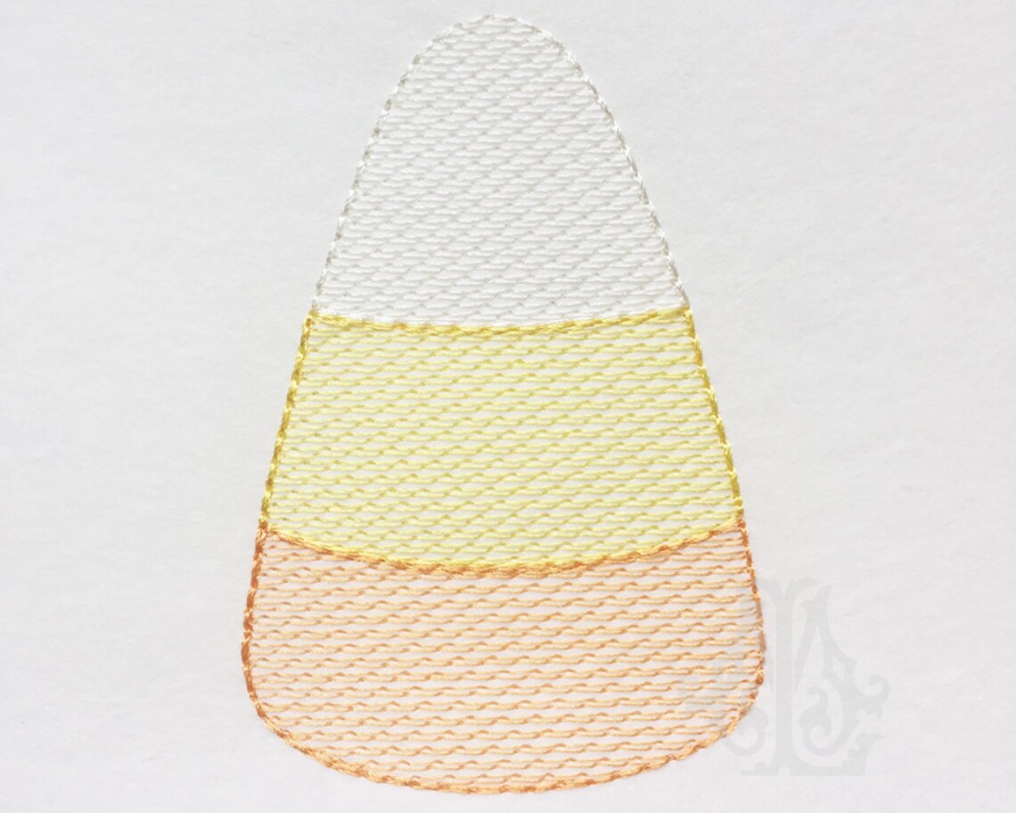 Candy Corn Quick Stitch Embroidery Design Candy Corn Sketch - Etsy