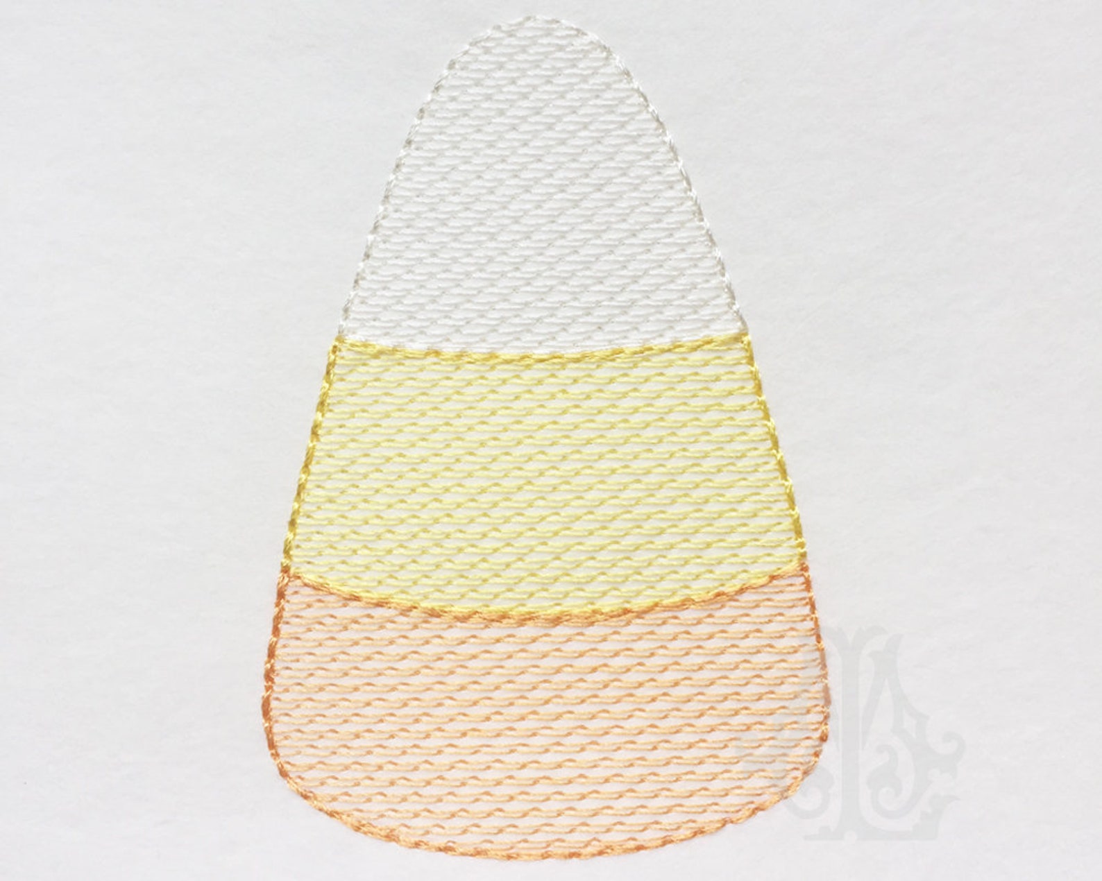Candy Corn Quick Stitch Embroidery Design, Candy Corn Sketch Filled ...