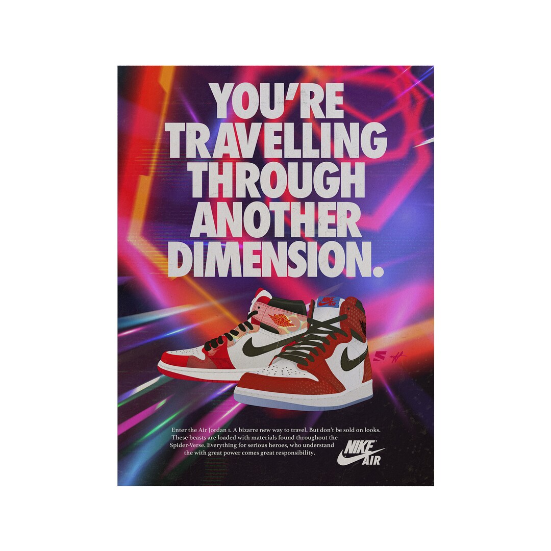 Spider-man: Across the Spider-verse Air Jordan 1 Ad Style - Etsy