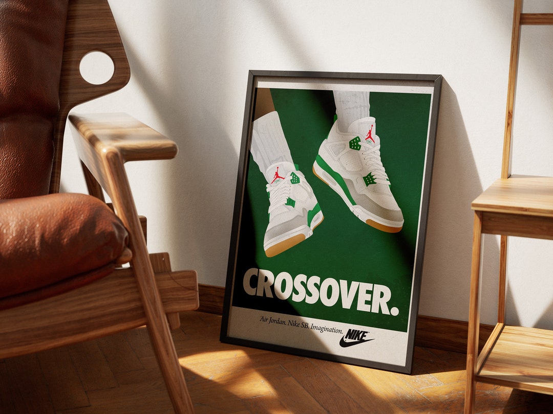 Air Jordan 4 X Nike SB 'pine Green' Ad Style Poster - Etsy