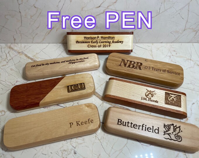 Personalized Wood Pen Case, Graduation, Engraved Pen Case, Wooden Pen ...
