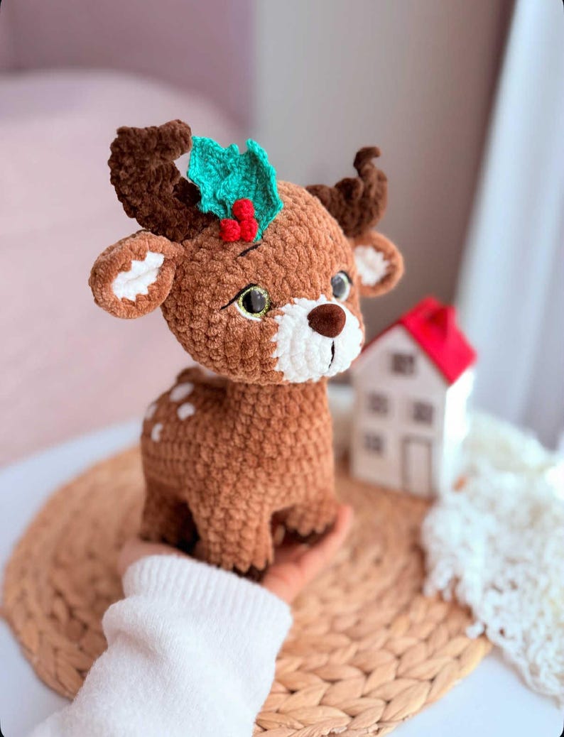 Reindeer Christmas Crochet Pattern - Plushie Amigurumi Deer Toy - Etsy