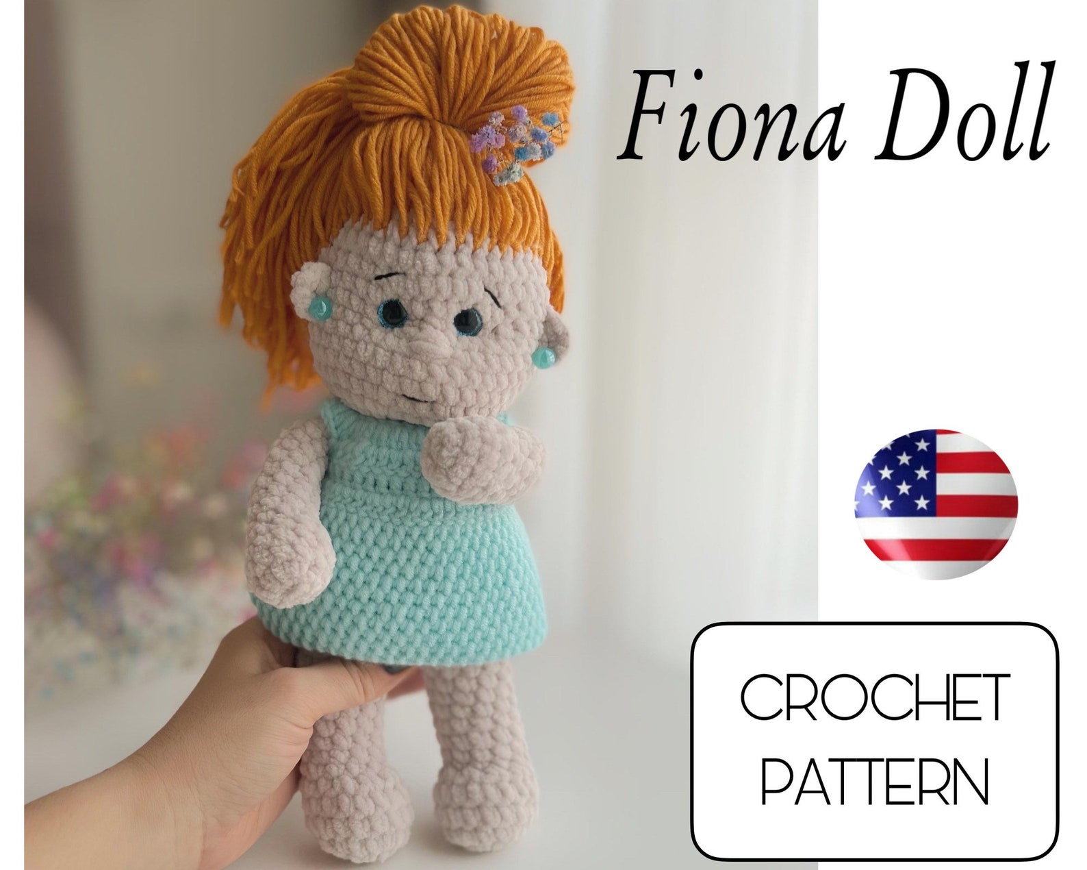 Amigurumi Crochet Doll Fiona Pattern, Easy Crochet Doll Pattern, PDF in ...