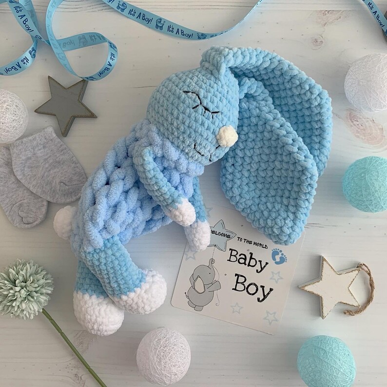 Crochet Bunny Comforter Toy Pattern Crochet Rabbit Amigurumi | Etsy