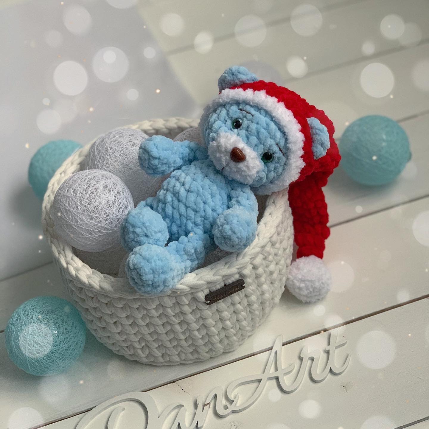 Crochet Christmas Bear Toy Pattern, Amigurumi Little Teddy Bear Pattern ...