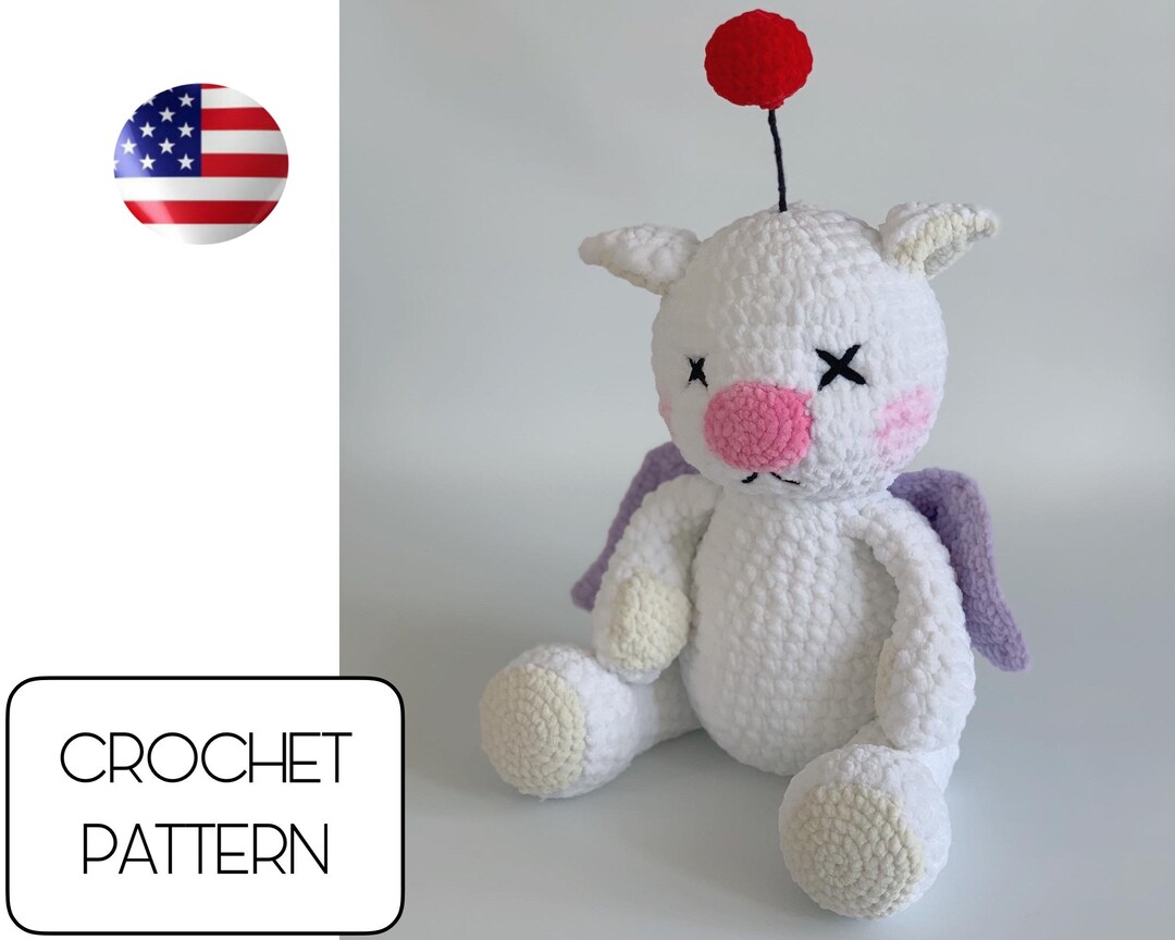 Crochet Big Moogle Toy From Final Fantasy Pattern - Etsy
