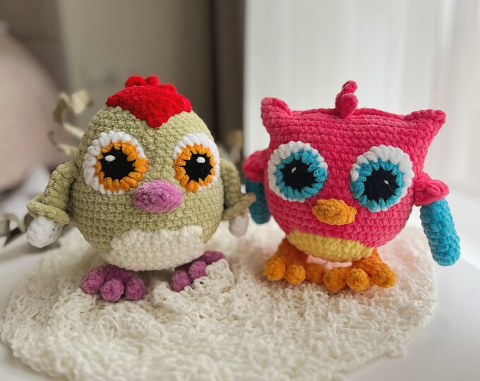 Hop Hop the Owl and Peck Peck - Etsy