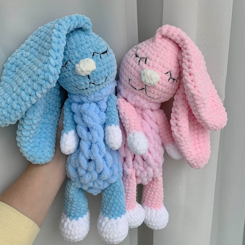 Crochet Bunny Comforter Toy Pattern Crochet Rabbit Amigurumi | Etsy