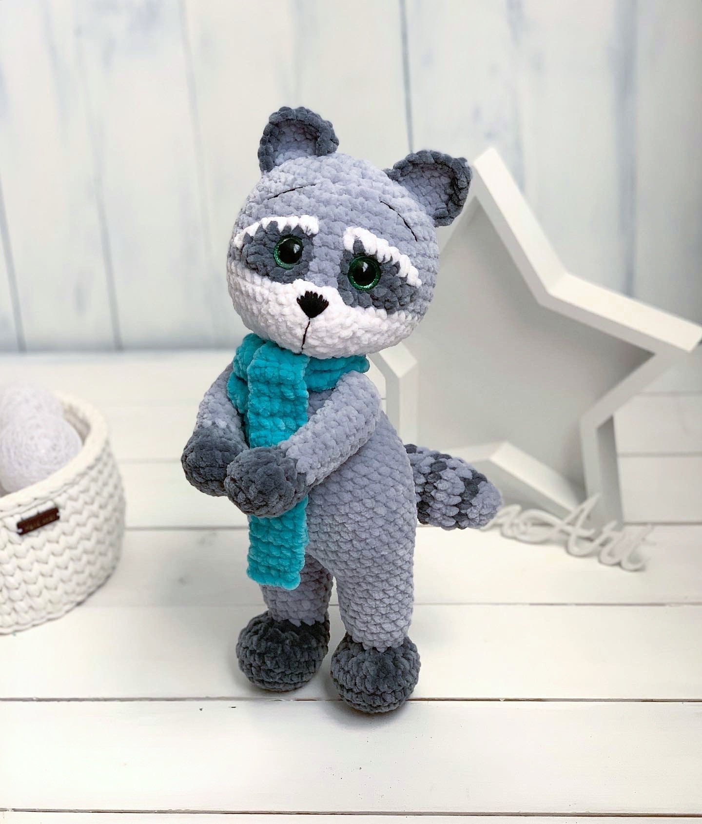 2in1 Raccoon Pattern - Etsy