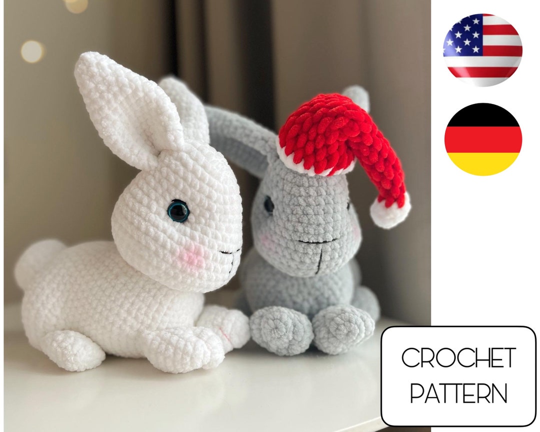 Crochet Rabbit Toy Pattern - Amigurumi Rabbit - Crochet Bunny Toy ...
