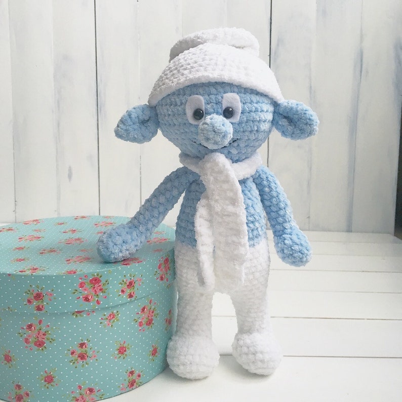 Smurf Crochet Pattern PDF, Christmas Smurfs, Smurf Toy, Amigurumi ...