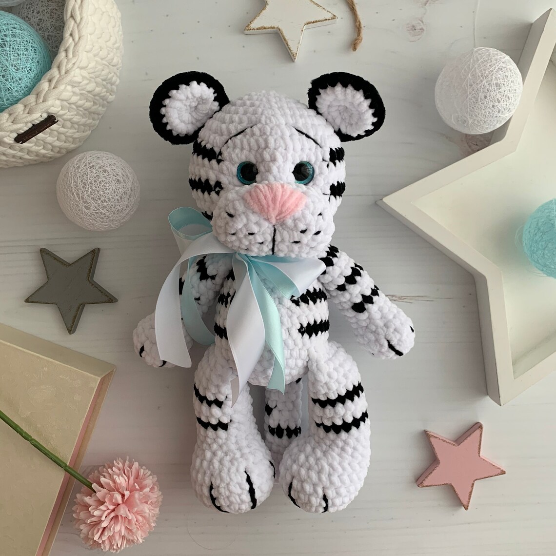 Crochet Tiger Toy Pattern Easy Amigurumi White Tiger PDF | Etsy