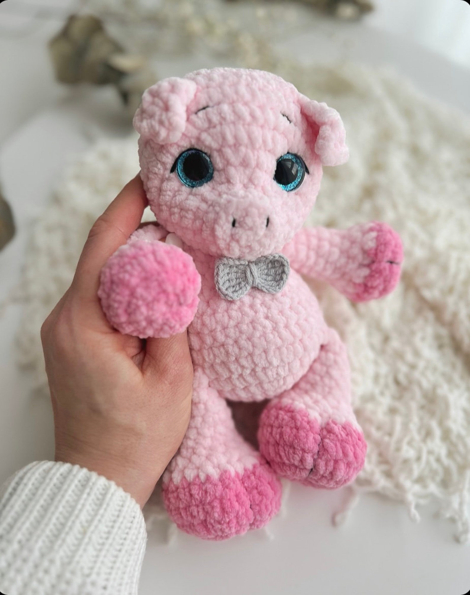 Crochet Pig Amigurumi Pattern - Amigurumi Piggy Plush Pattern - Crochet ...