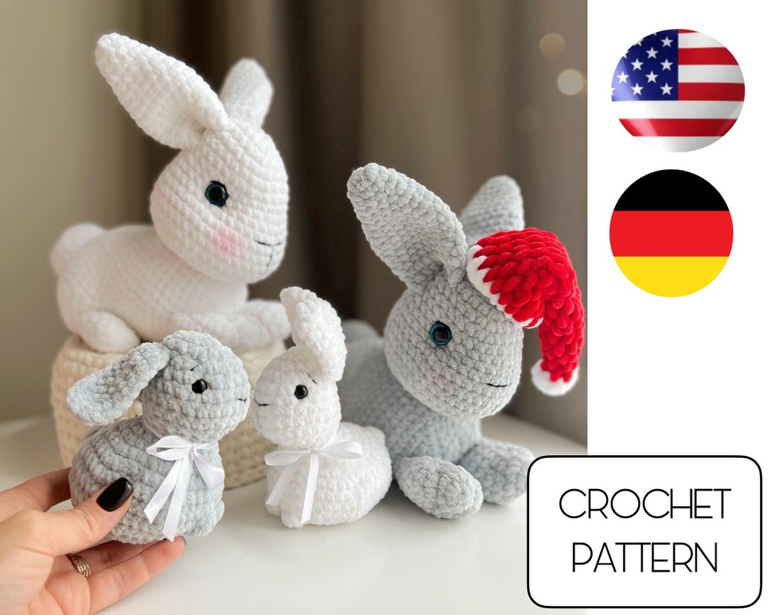Crochet 2in1 Rabbit Toy Pattern - Amigurumi Rabbits - Plush Bunny ...