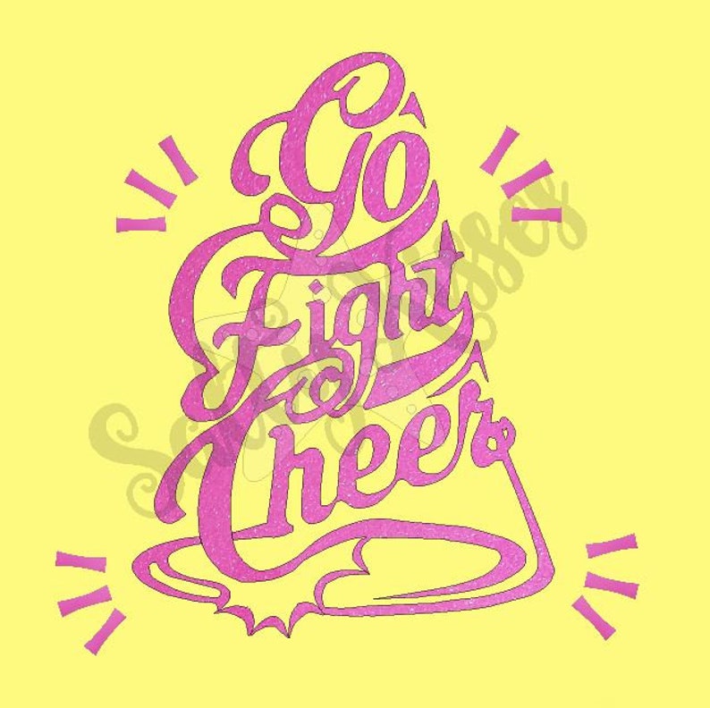 Go Fight Cheer SVG File for Silhouette/cricut - Etsy