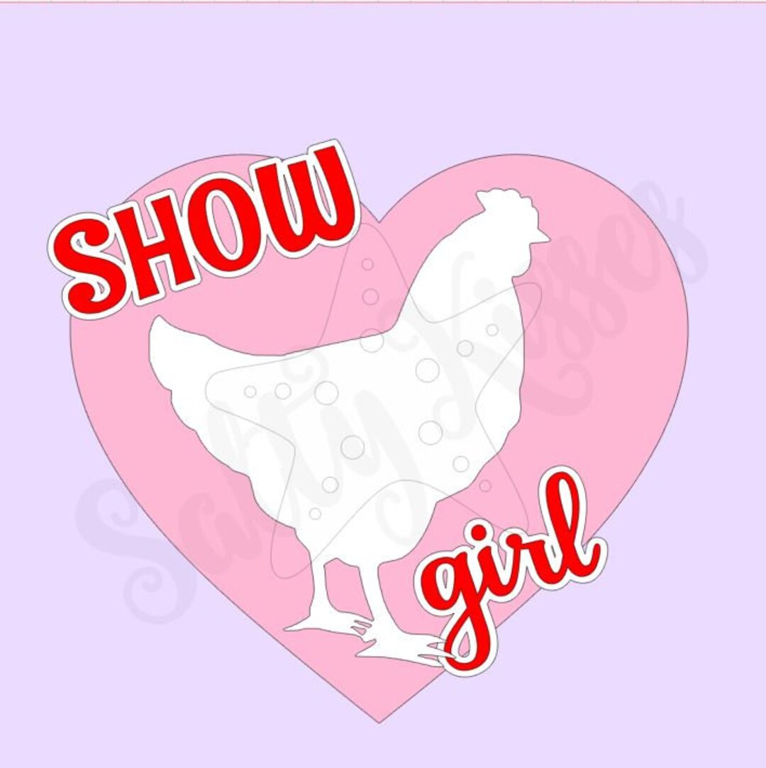 Show Chicken Girl SVG File for Silhouette/cricut - Etsy