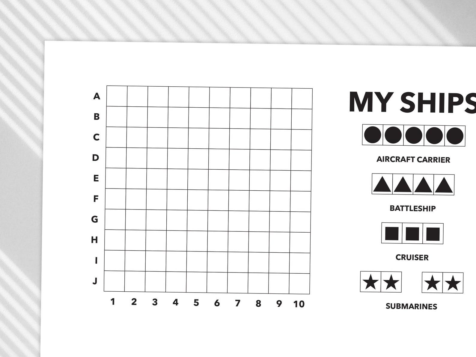 Printable Battleship Game Printable Board Game Board Game - Etsy Australia