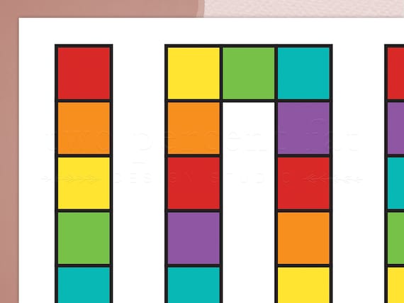 Colorful Board Game Template