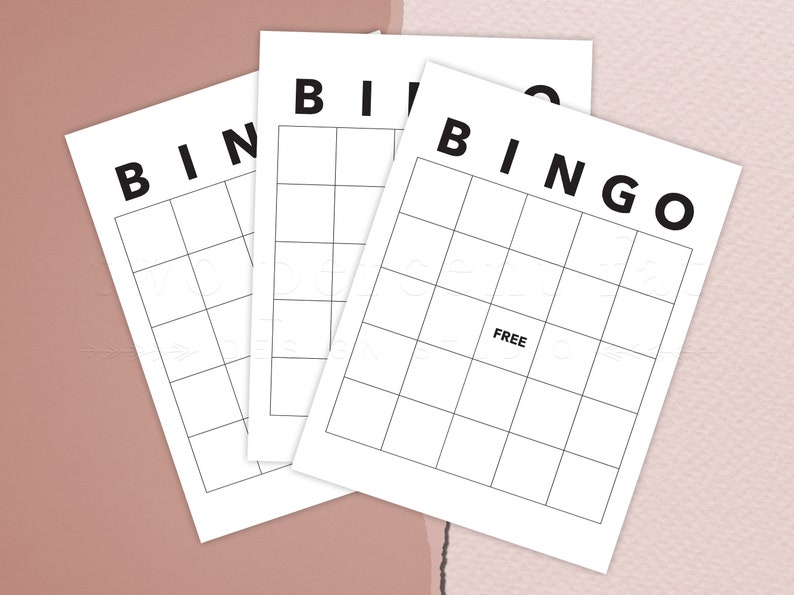 BINGO, DIY Bingo, afdrukbaar bordspel, bordspelsjabloon, leeg bordspel ...