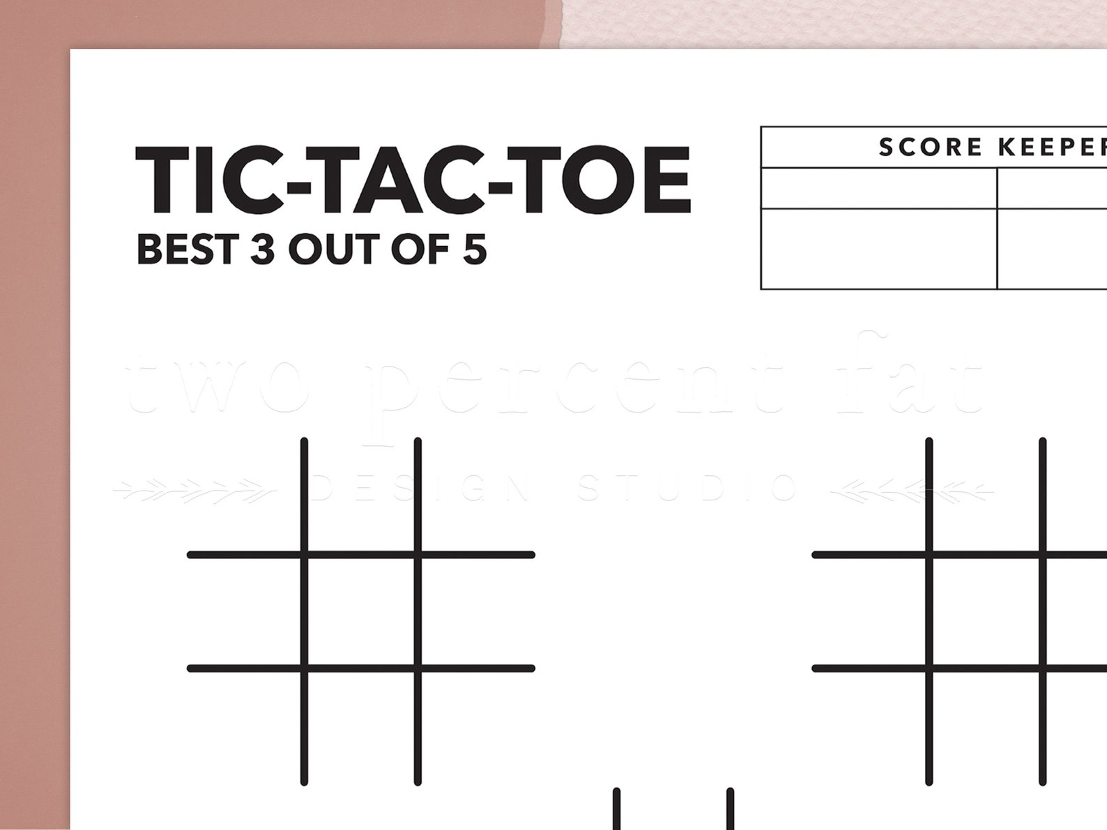 Tic Tac Toe Printable Board Game Board Game Template Blank | Etsy
