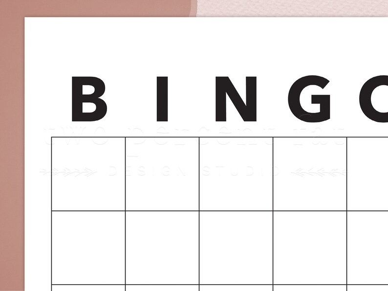 BINGO, DIY Bingo, afdrukbaar bordspel, bordspelsjabloon, leeg bordspel ...