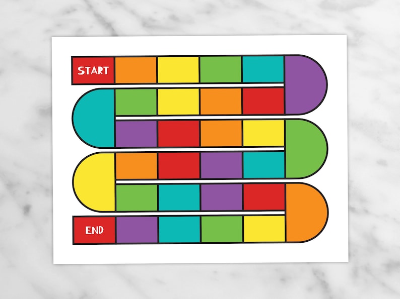 Juego de mesa imprimible Plantilla de juego de mesa Juego de | Etsy España