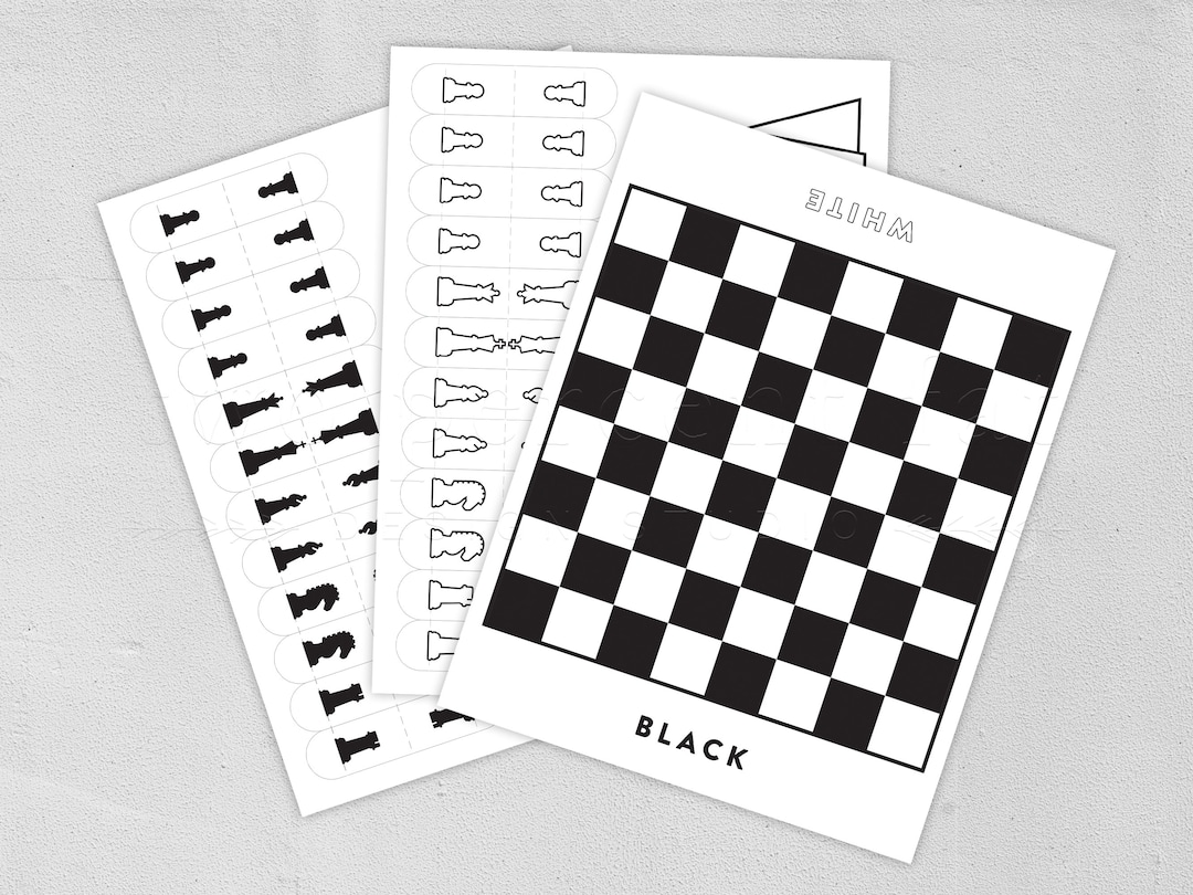 Printable Chess Game / Printable Board Game / Chess Game / Printable ...