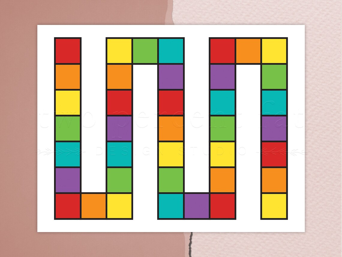 Printable Board Game Board Game Template Blank Board Game - Etsy