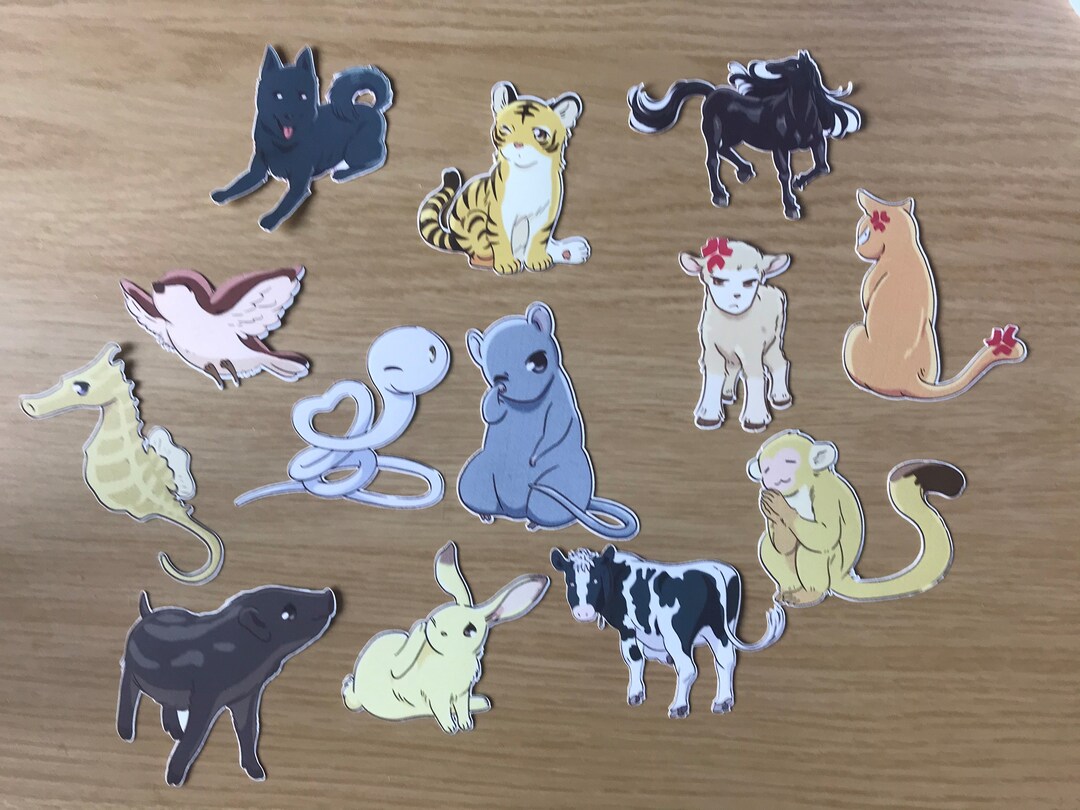 Furuba Zodiac Animal Stickers - Etsy