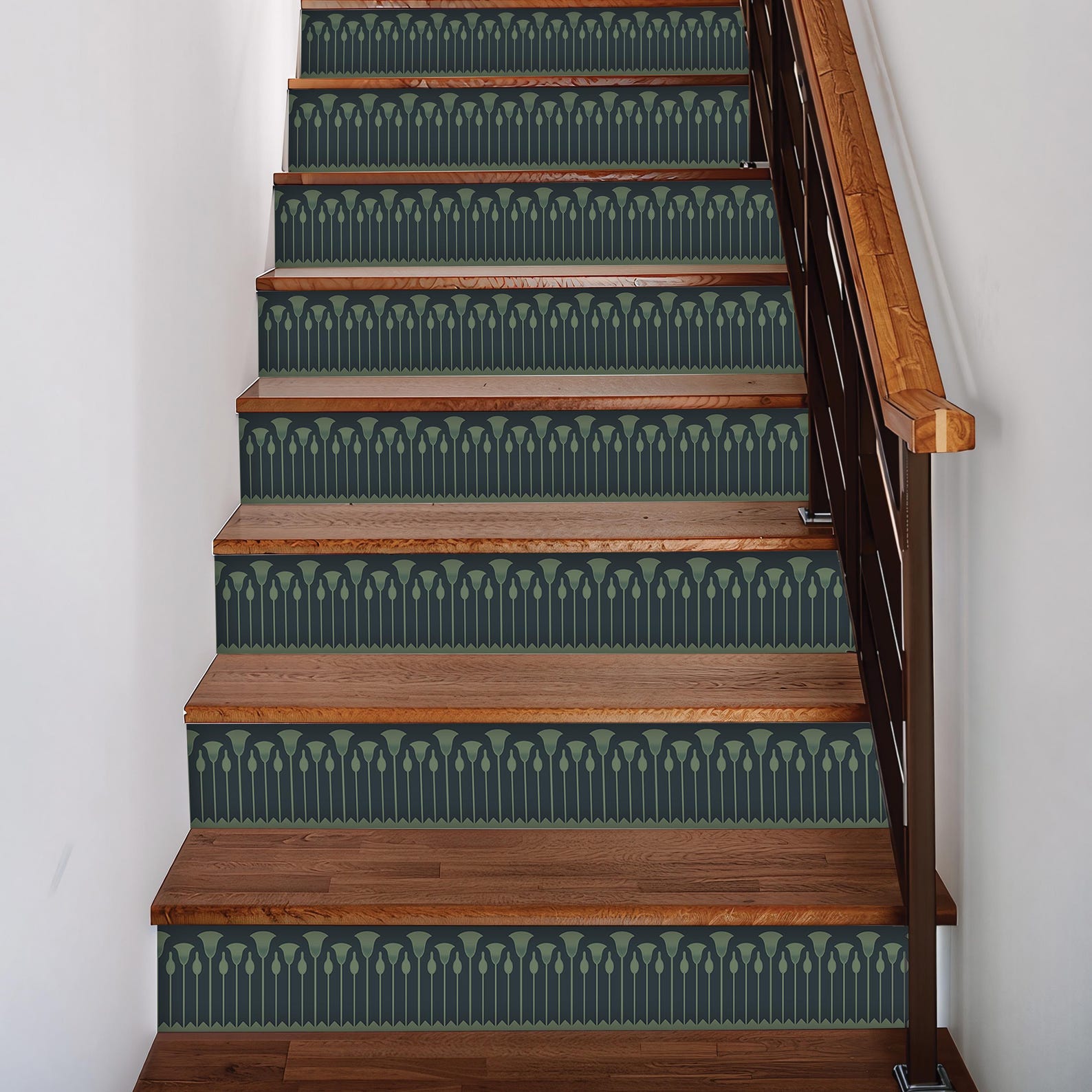 Art Deco Stair Riser Decals: Geometric Vinyl Stair Wraps (4PCS) - Etsy