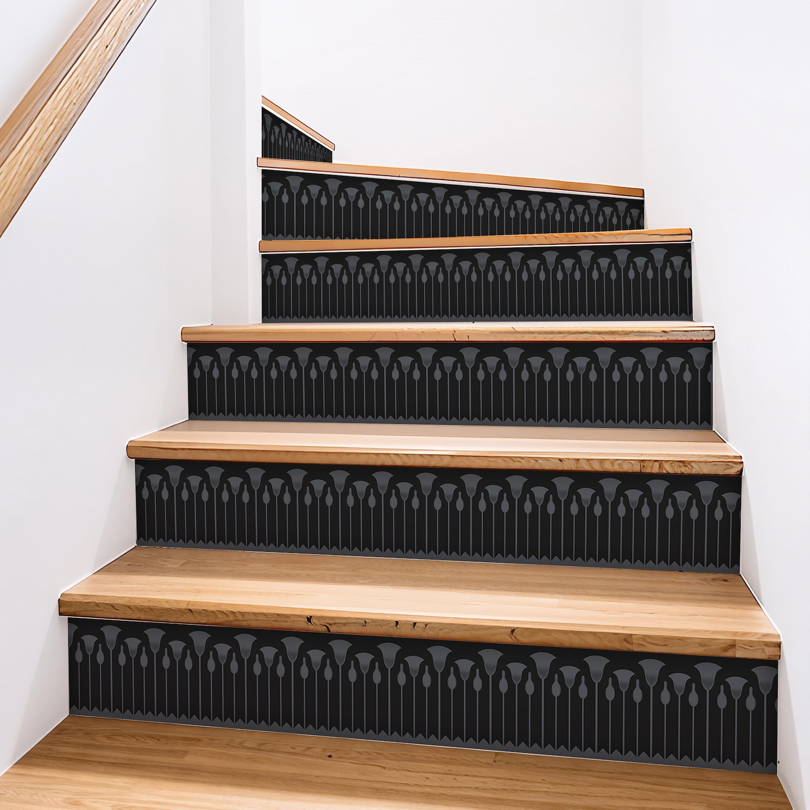 Art Deco Stair Riser Decals: Geometric Vinyl Stair Wraps (4PCS) - Etsy