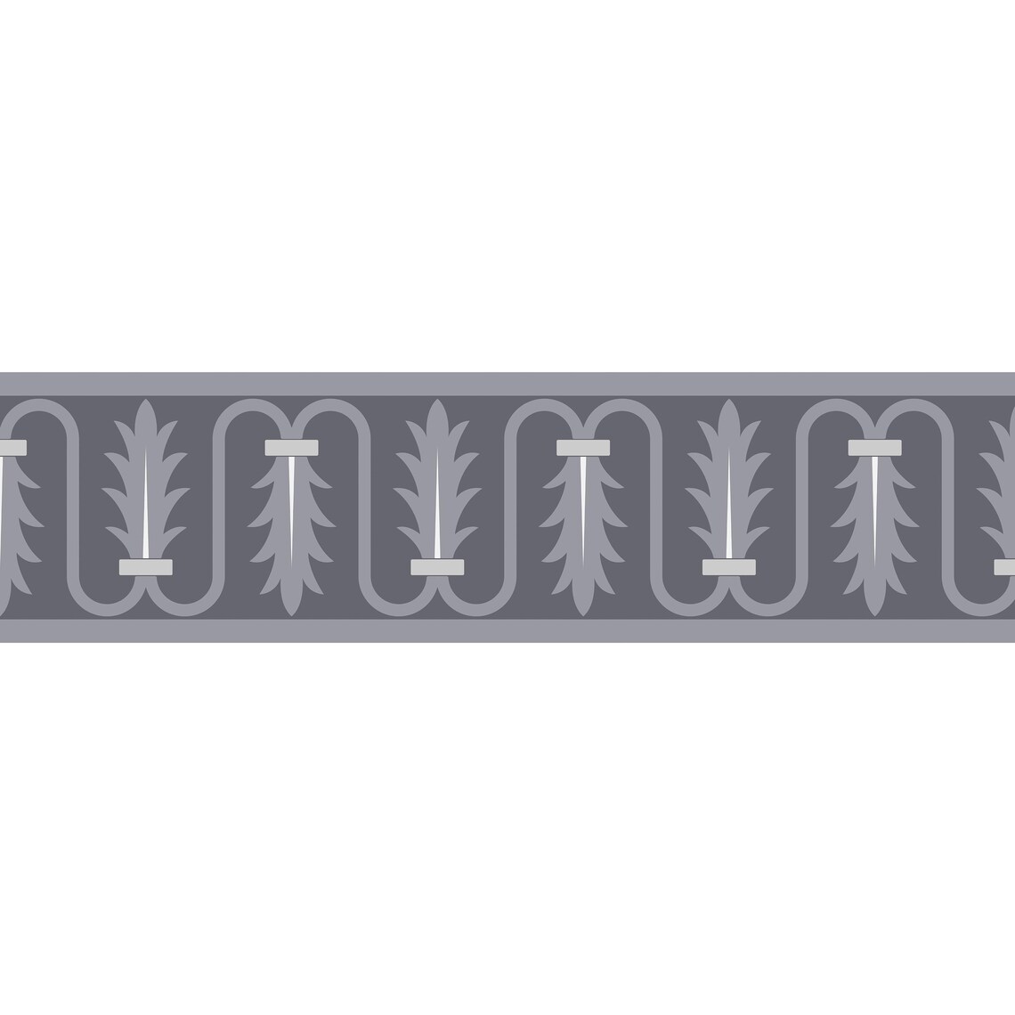 Peel and Stick Art Deco Wallpaper Border: Leaf Scroll Wall Border - Etsy