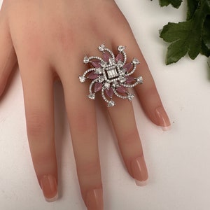 Cocktail Adjustable Finger Ring/statement Ring/ Indian Jewelry/wedding ...
