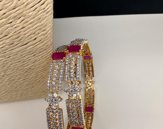 Maroon Color Stone Bangles, Set of 4 Bangles, Mix N Match Bangles - Etsy