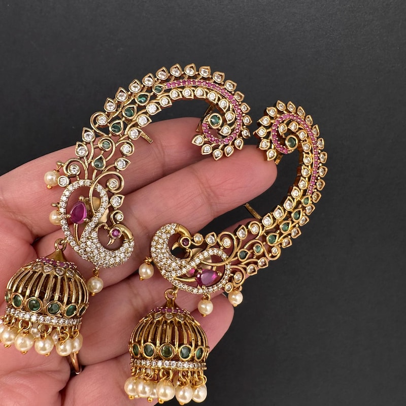 Nakshi Jhumka Earrings - Etsy