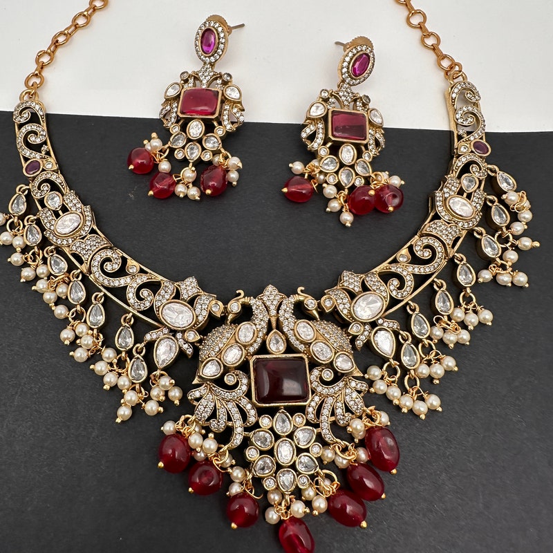Red Jewelry Set - Etsy