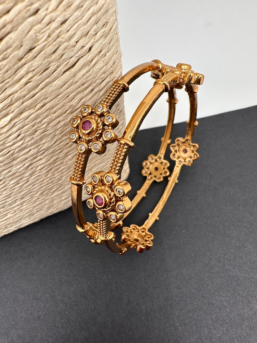 CZ Red Green Bangles ,CZ Indian Bangles, Pakistani Jewelry, Bracelets ...