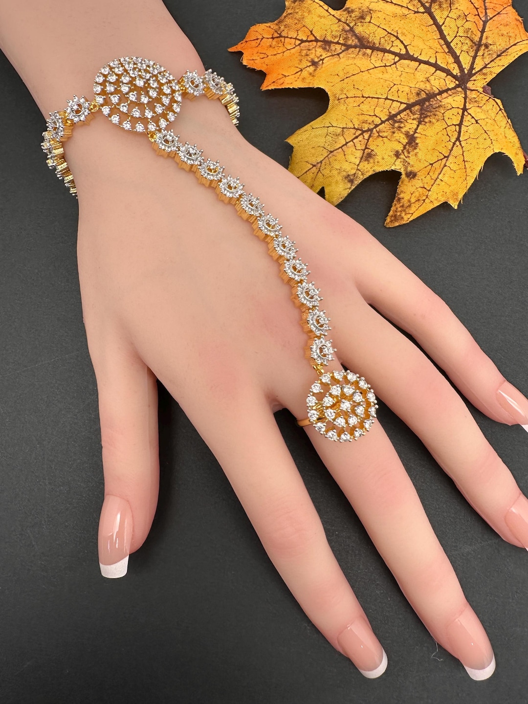 AD Haath Phool/ Bracelet / Indian Wedding Jewelry/ Indian Hand Jewelry ...