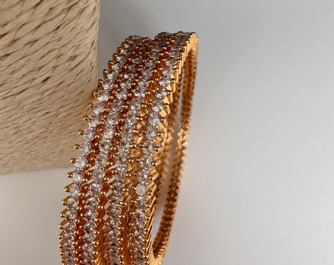 Diamond Bangles ,CZ Indian Bangles, Pakistani Jewelry, AD Bangles - Etsy