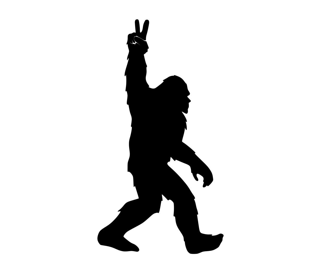 Bigfoot Peace Sign Decal 1 Choose Size, Color - Etsy