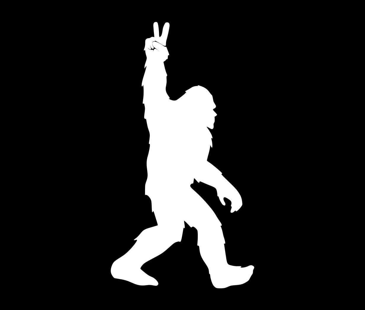 Bigfoot Peace Sign Decal 1 Choose Size, Color - Etsy