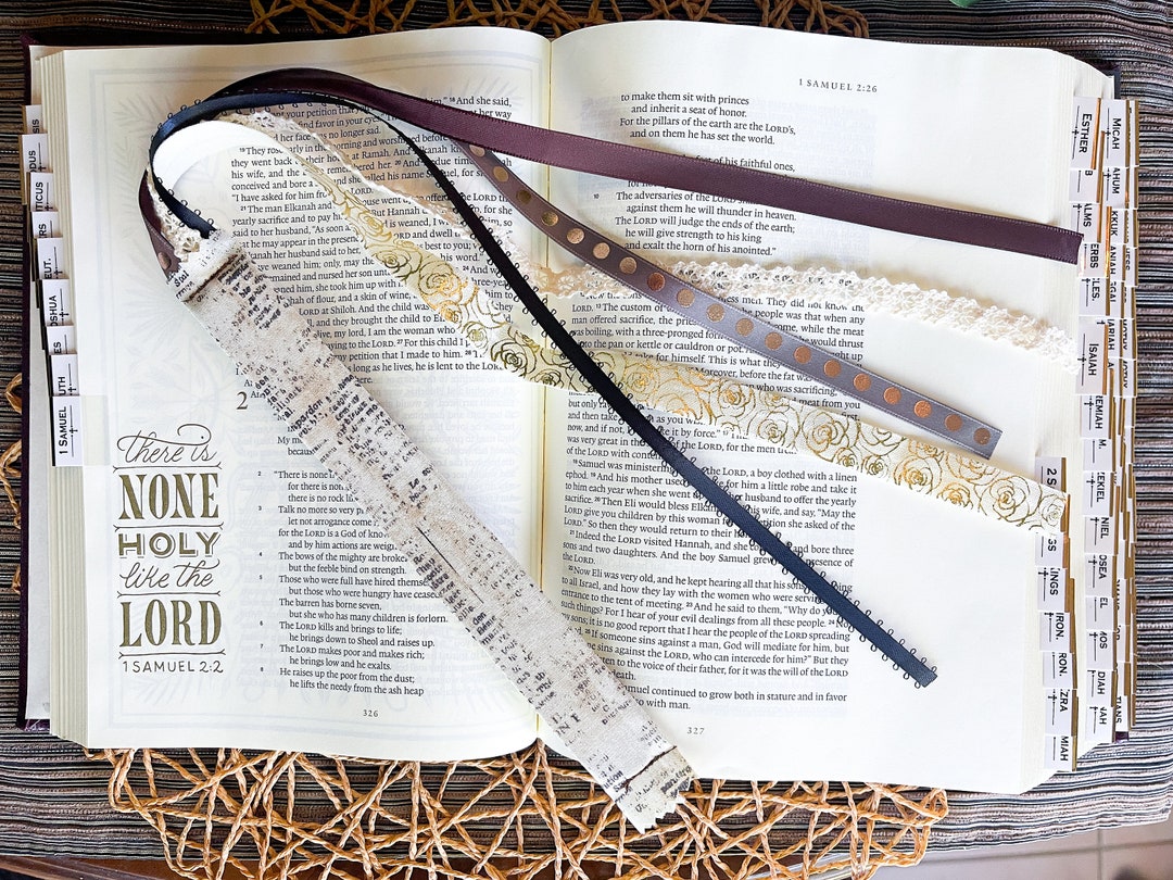 Boho Bible Ribbons - Tassel Bookmarks in Assorted Neutral Color ...