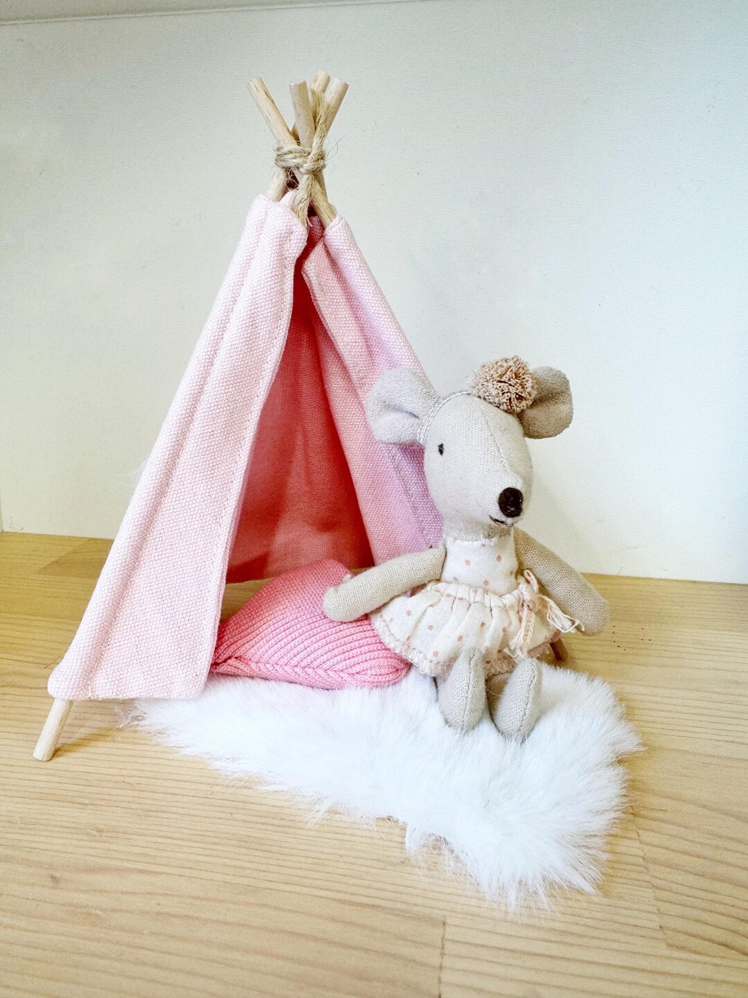 Miniature Pink Teepee for Modern Dolls House Nursery or Play Room 1/12 Scale - Etsy