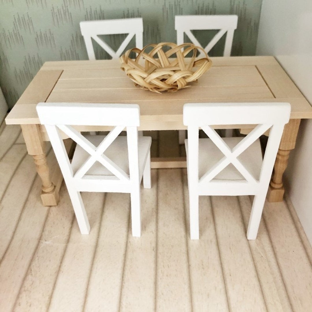 Miniature Wooden Dollhouse Dining Table 1/12 1:12 Scale - Etsy