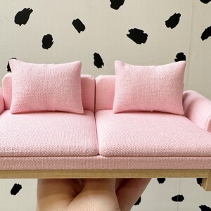 Pink Fabric Sofa for Modern Dollhouse in 1/12 Scale - Etsy