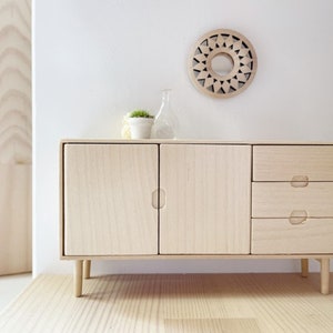 Miniature Sideboard for Modern Dollhouse - Wooden Scandi Style Unit ...
