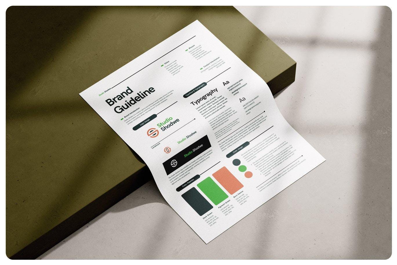 A3 Brand Guidelines Poster Template , Branding, Brand Style Guide for ...