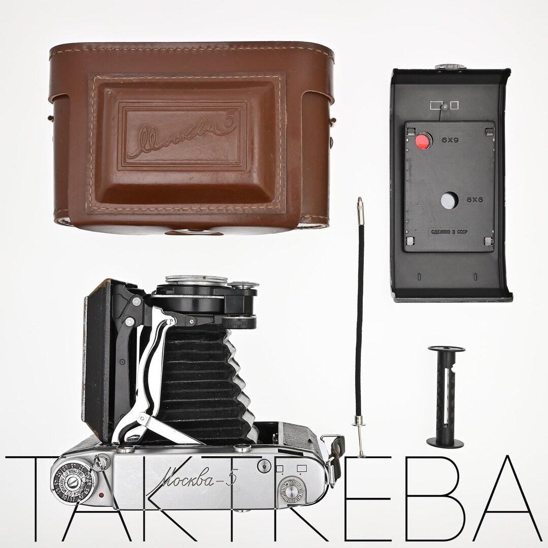 Moskva-5 Moscow-5 Vintage Folding Medium Format Rangefinder Camera 6x9 ...